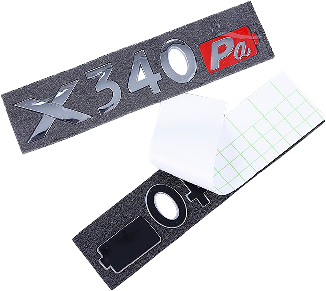 3D Chrome Sticker – Pewter Graphics